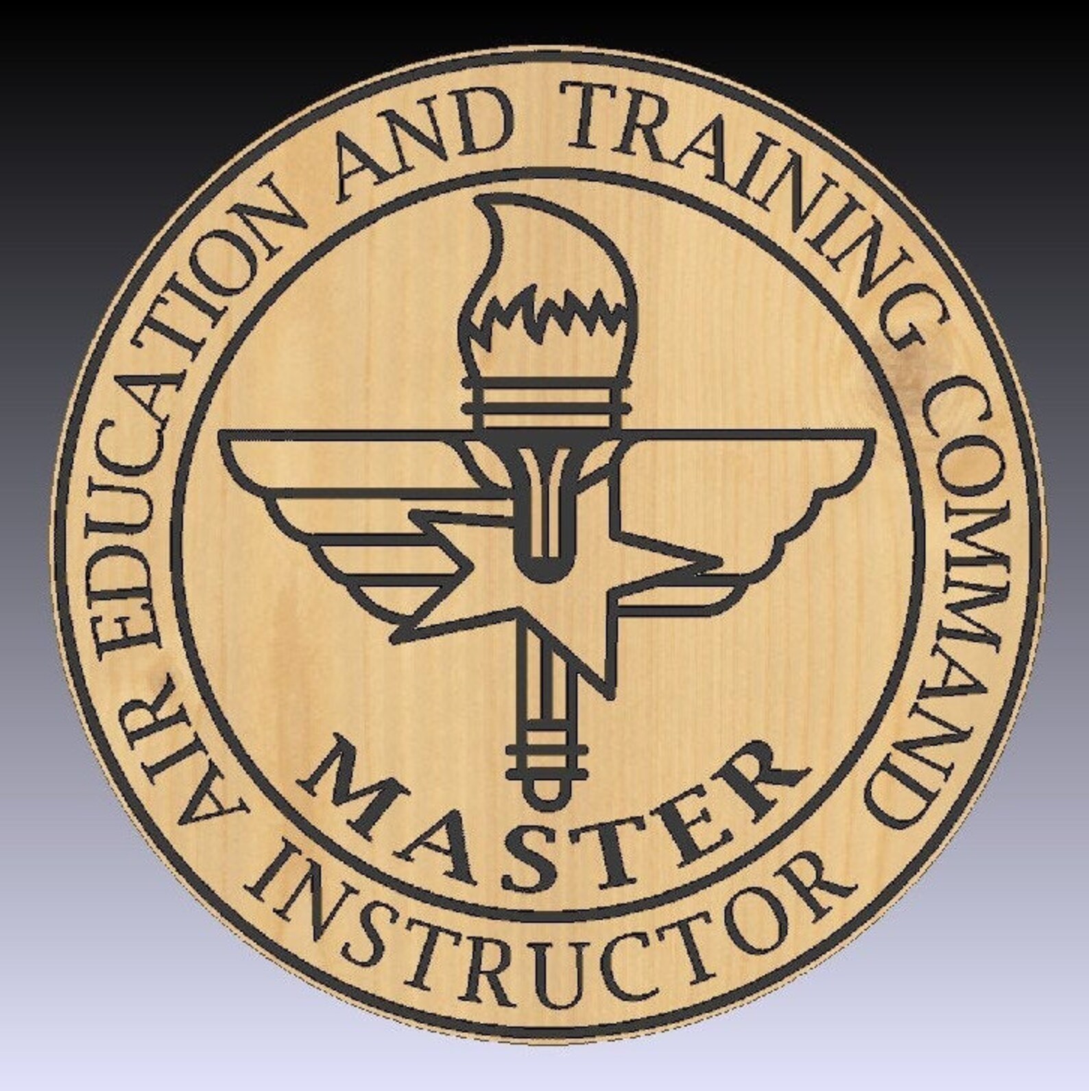 AETC Instructor Badge Air Education and Training Command | Etsy