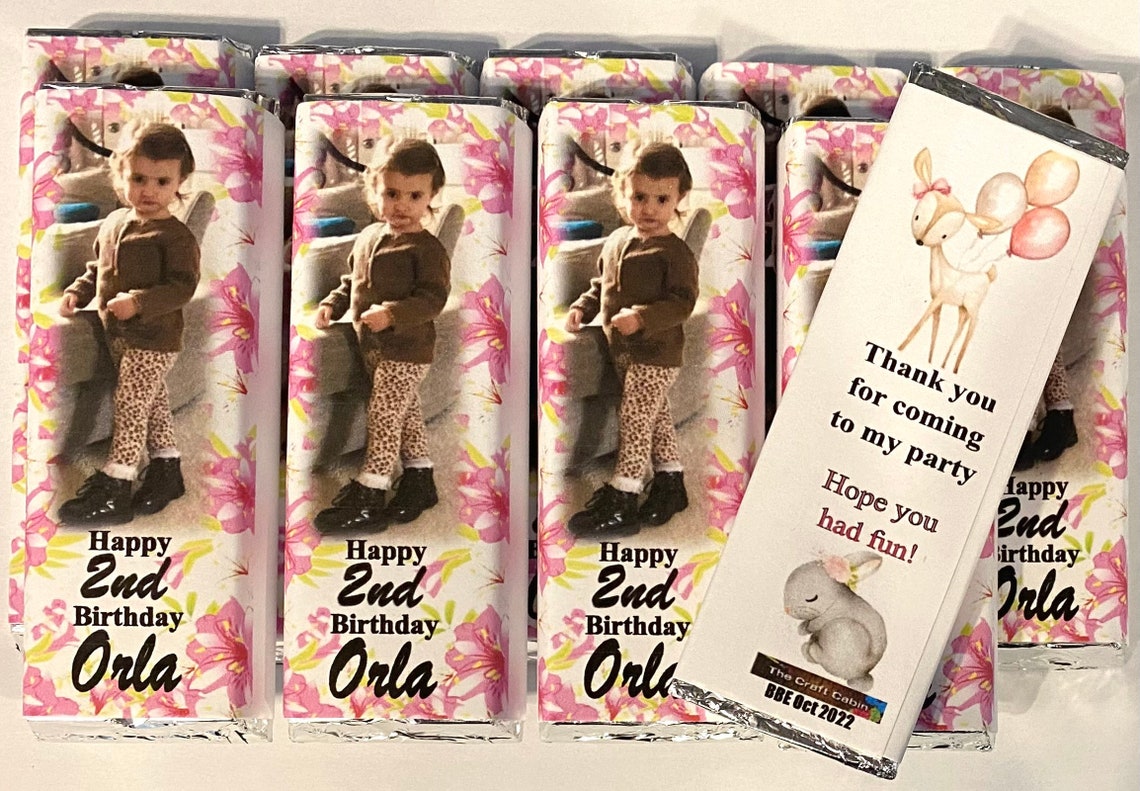 Personalised Chocolate Bars-party Favours-party Bag - Etsy