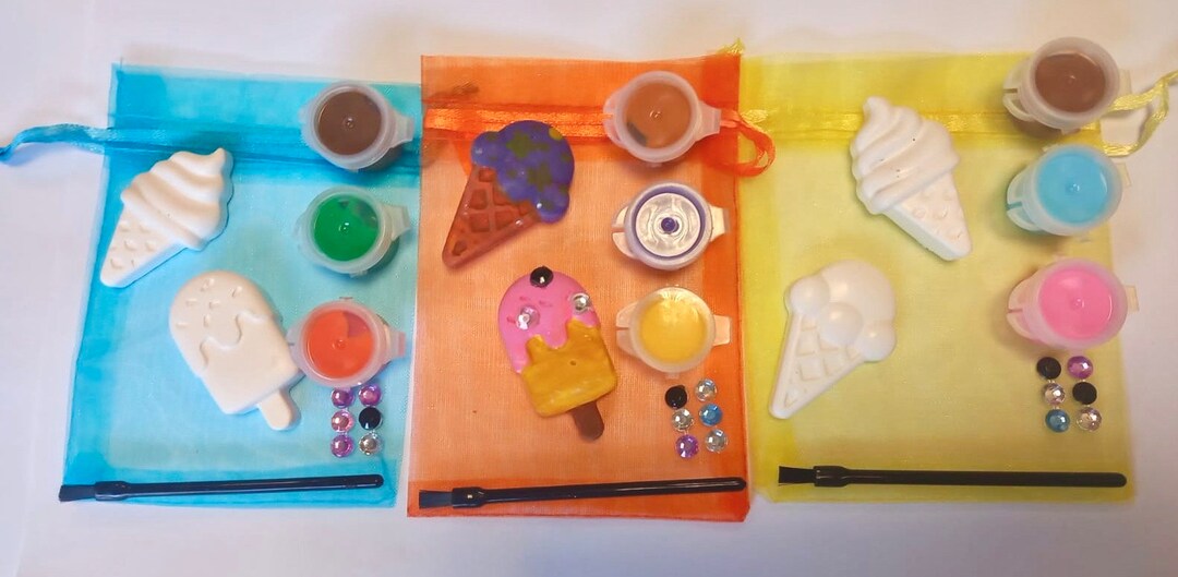 Ice Cream Ice Lolly Craft Kit-cute Ice Cream Lolly Magnets to Paint ...