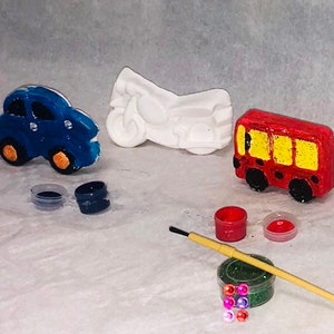 Transport Vehicle Craft Kit-tractor Car Bus Lorry Bike-craft Paint Kit ...
