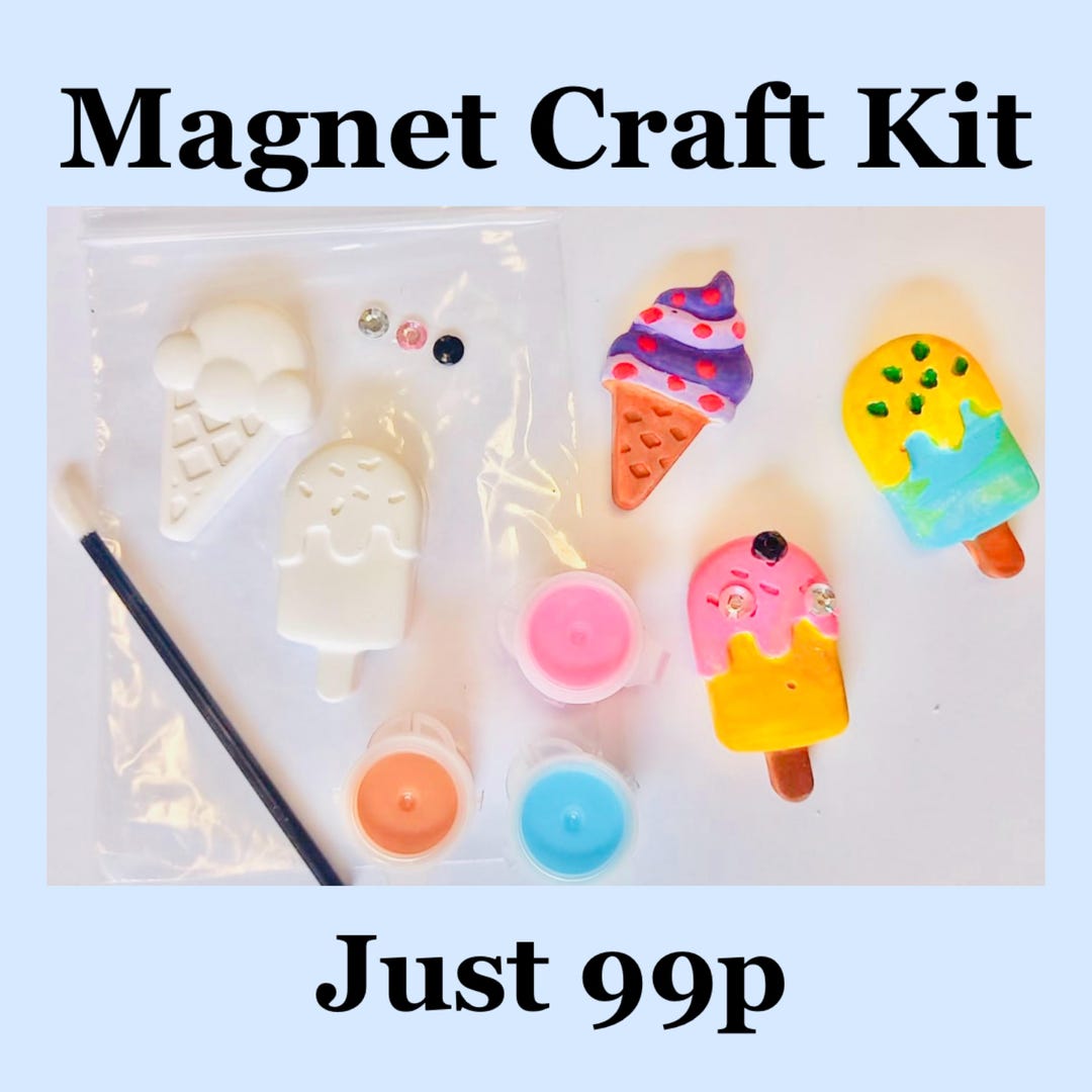 99p Each-ice Cream Magnet Craft Kit-summer Party Bag-unique Birthday ...