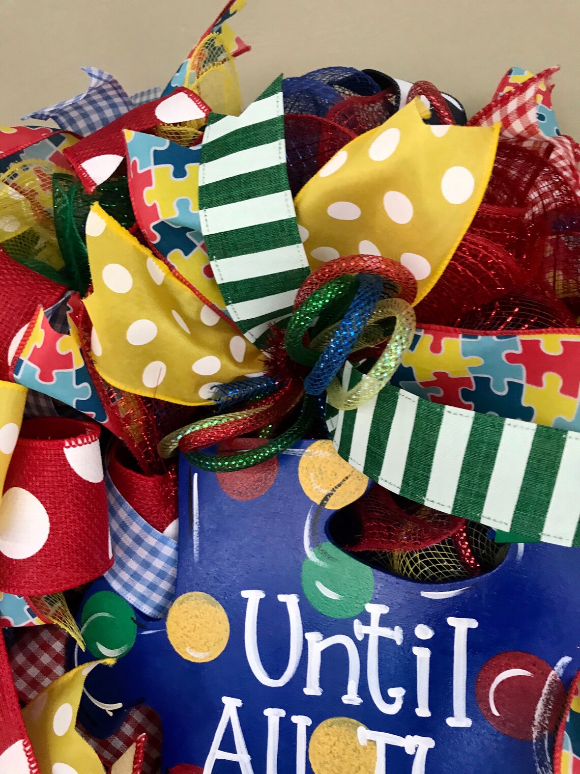 Autism Awareness Autism Wreath Until All the Pieces Fit | Etsy