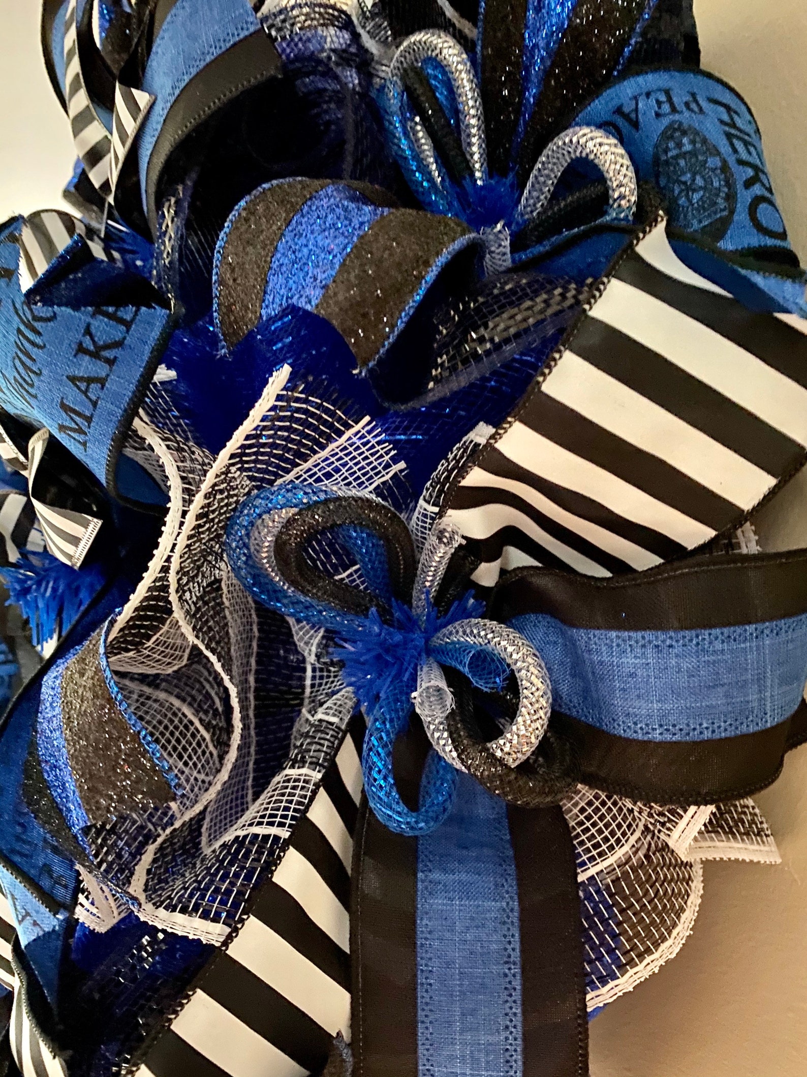 Law Enforcement Wreath Police Officer Police Wreath Thin - Etsy