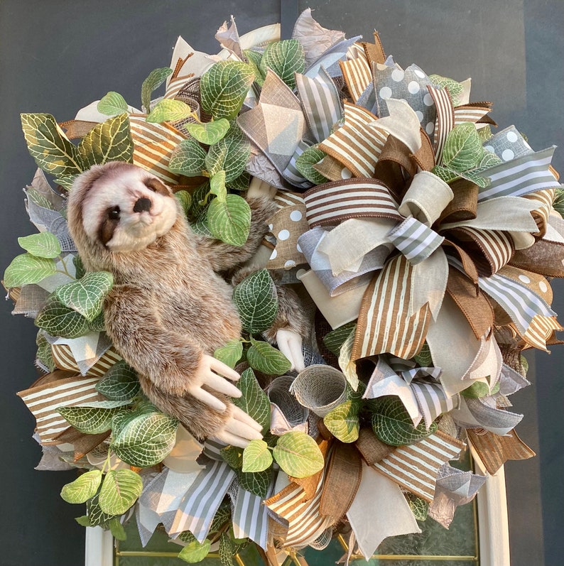 Sloth Nursery Decor, Sloth Wreath, Baby Decor, Baby's Room, Infant ...