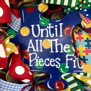 Autism Awareness Autism Wreath Until All the Pieces Fit - Etsy