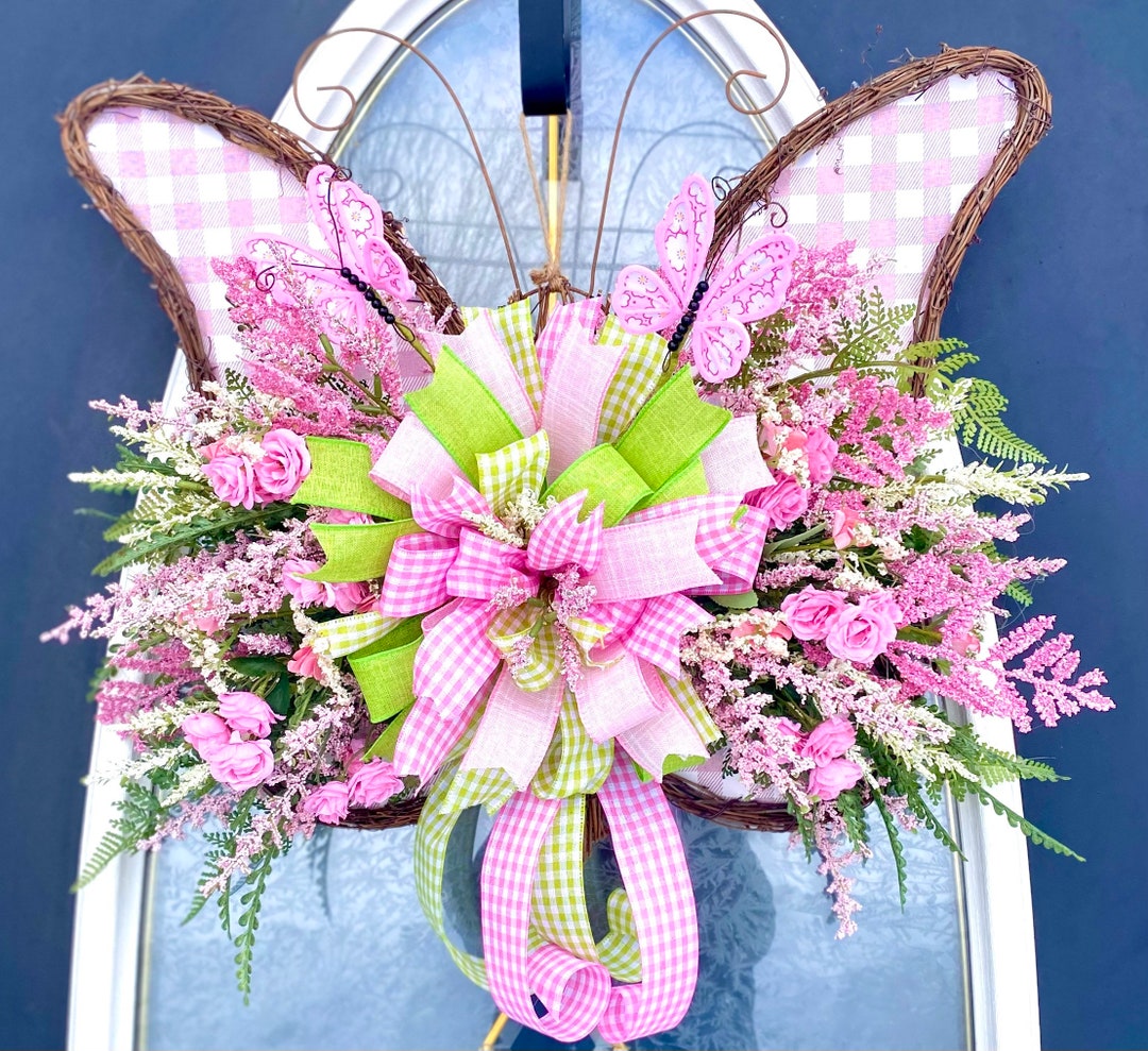 Spring Butterfly Door Hanger, Easter Decor for Front Door, Butterfly ...