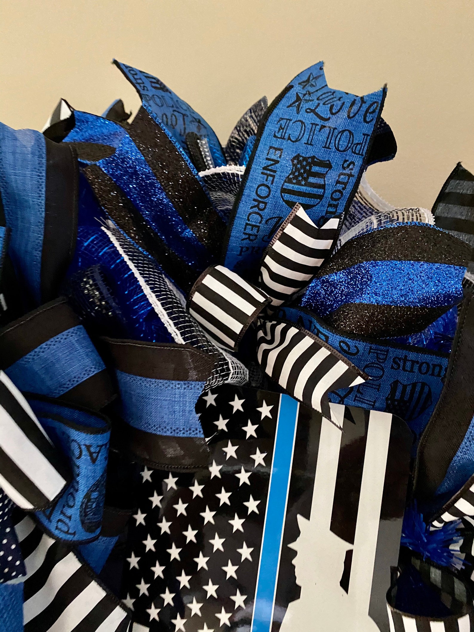 Law Enforcement Wreath Police Officer Police Wreath Thin - Etsy