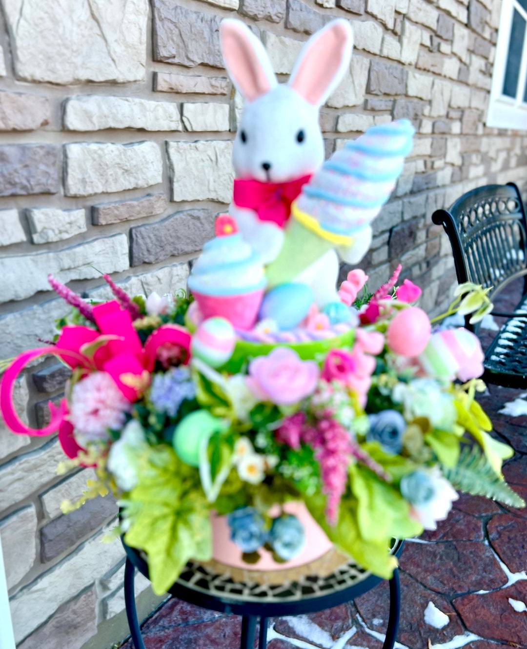 Easter Bunny Table Top Arrangement, Easter Centerpiece, Easter Bunny ...