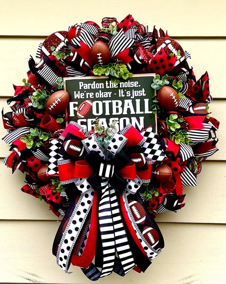 Football Wreath for Front Door Porch Door Patio Entrance - Etsy