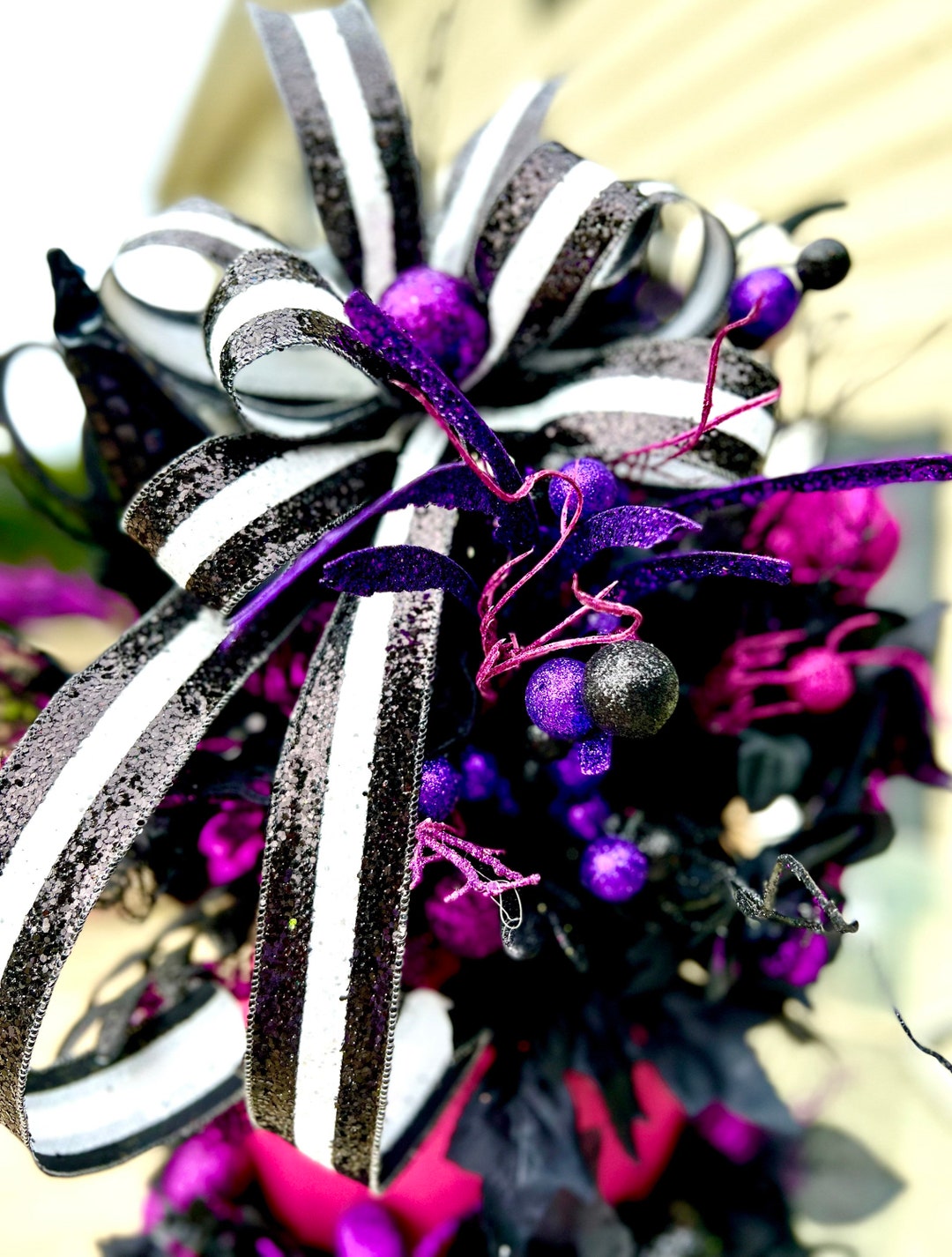 Halloween Table Arrangement, Pumpkin and Halloween Porch Floral ...