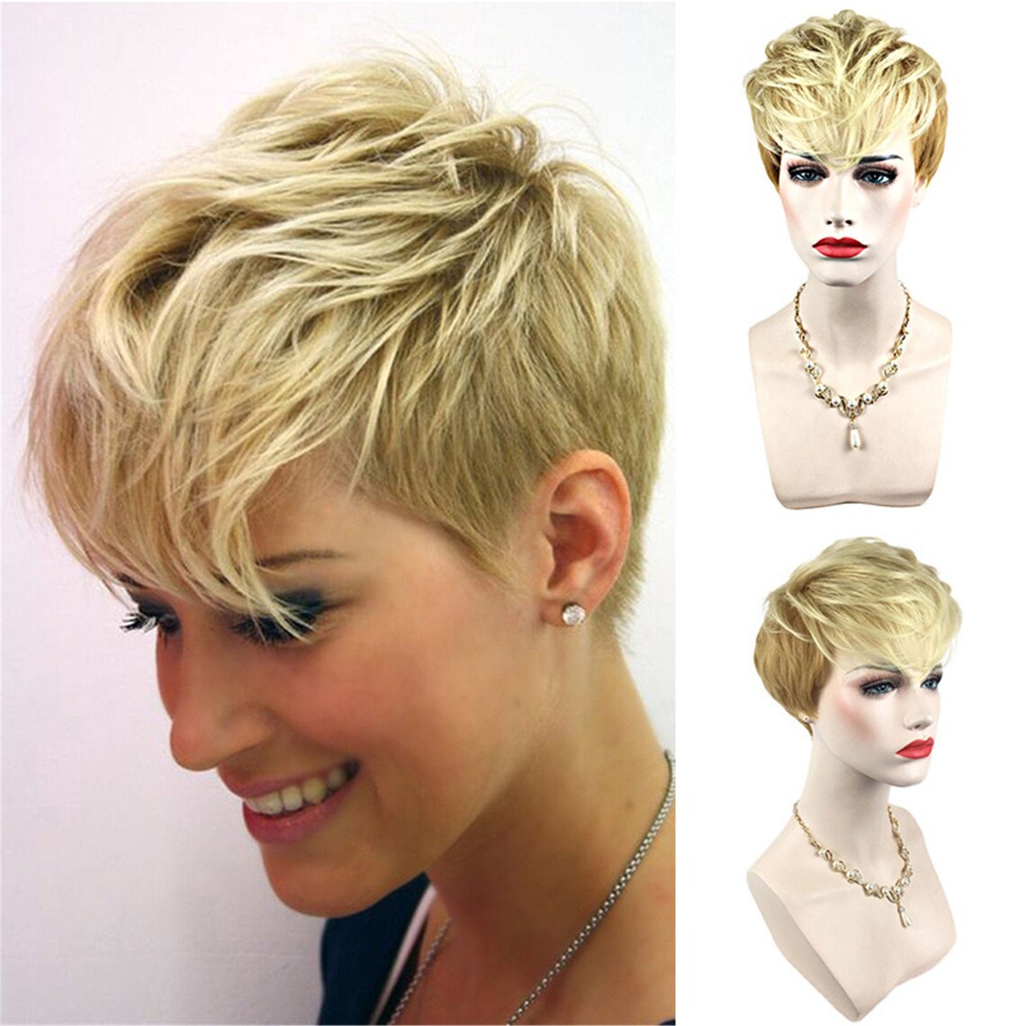 Pixie Cut Wig Short Blonde Wig Cool Short Wig Women Wig | Etsy