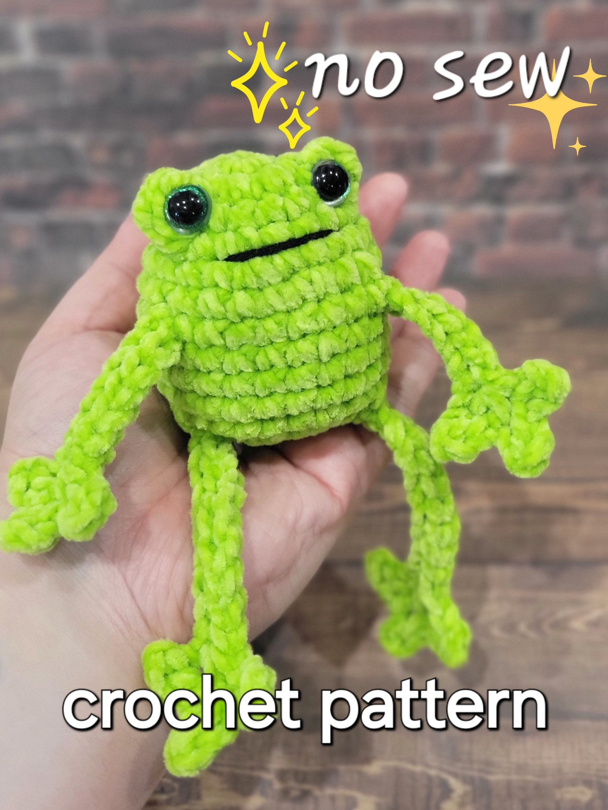 Frog, Toad, Leggy No Sew Plush Amigurumi Crochet Pattern Digital Pdf ...