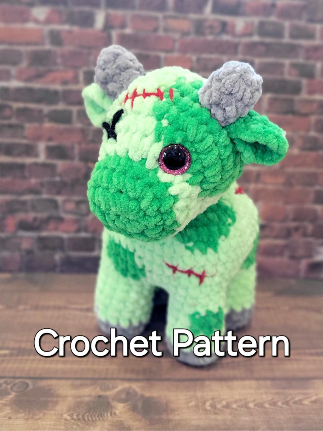 Zombie Voodoo Cow Spooky Halloween Plush Doll Amigurumi Crochet Pattern ...
