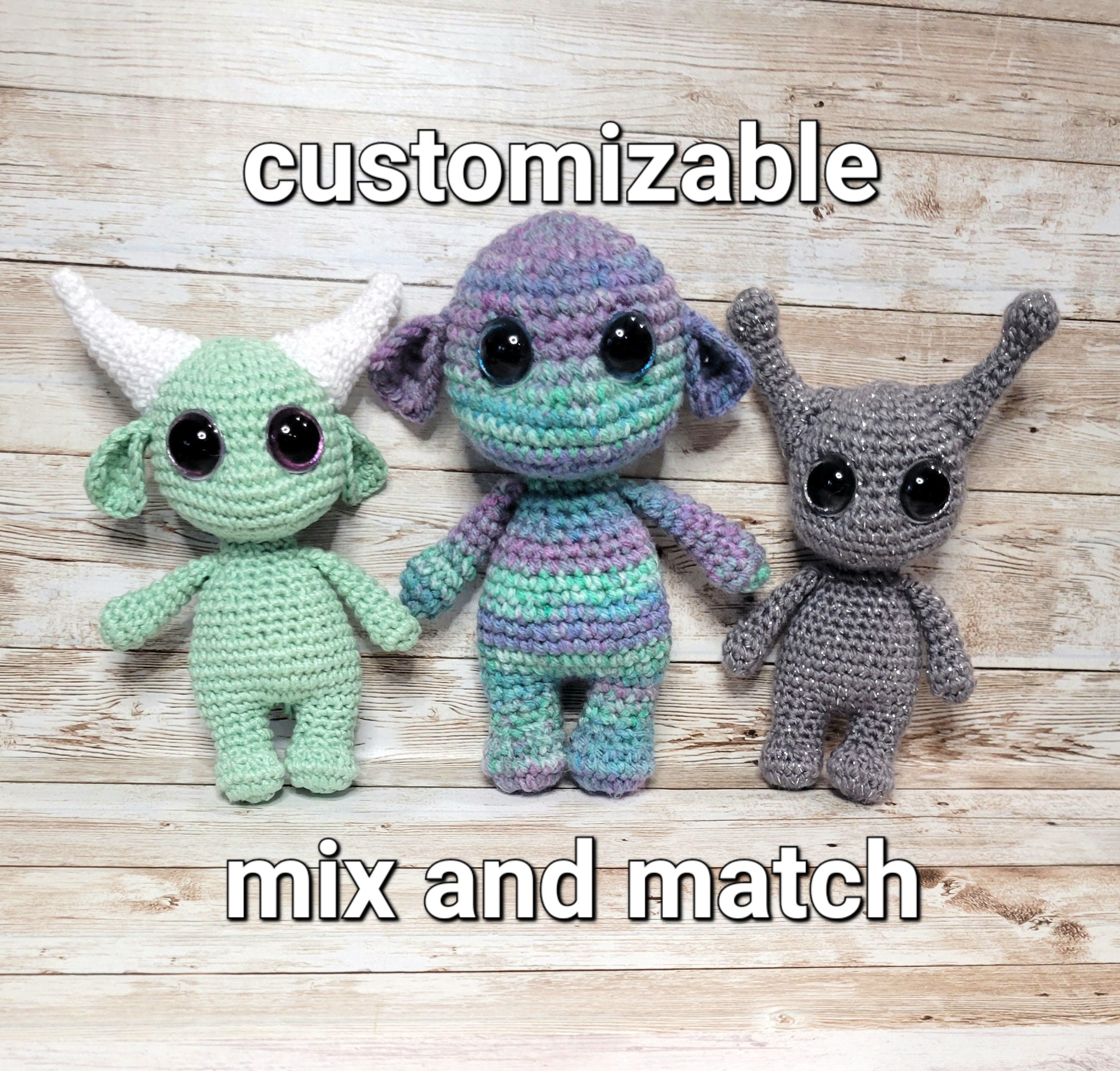 Goblin Crochet Amigurumi Pattern Customizable Mix and Match Imp Elf ...