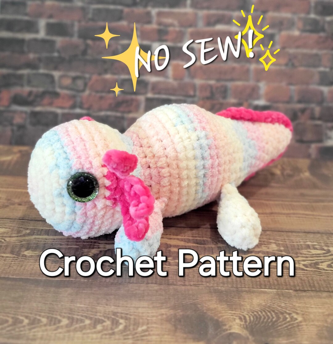 Axolotl No Sew Plush Amigurumi Doll Crochet Pattern Instant Download ...