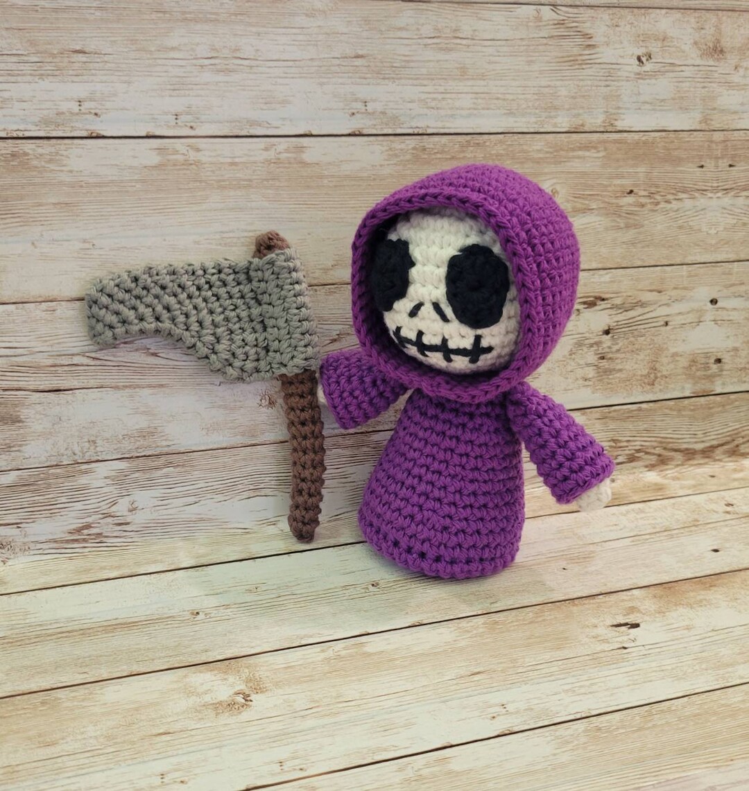 Grim Reaper Halloween Amigurumi Doll Pattern Crochet - Etsy