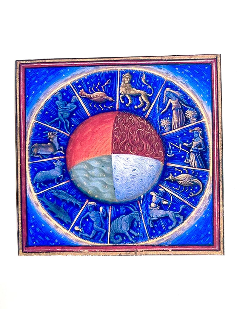Medieval Cosmology Vinyl Sticker || Astrology Zodiac Waterproof Matte ...