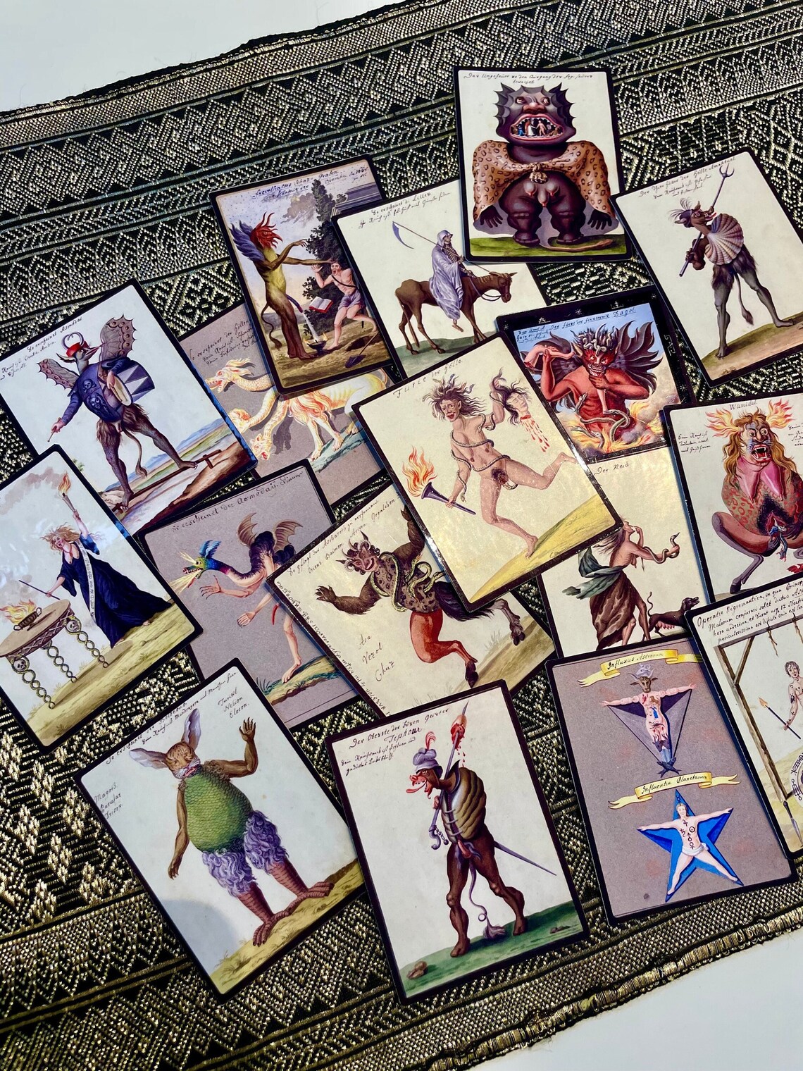 Cabalistic Signs Visions of Hell Satan and Demon 1775 Vintage ...