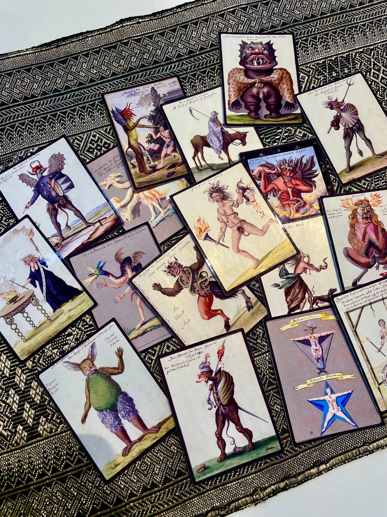 Cabalistic Signs Visions of Hell Satan and Demon 1775 Vintage ...