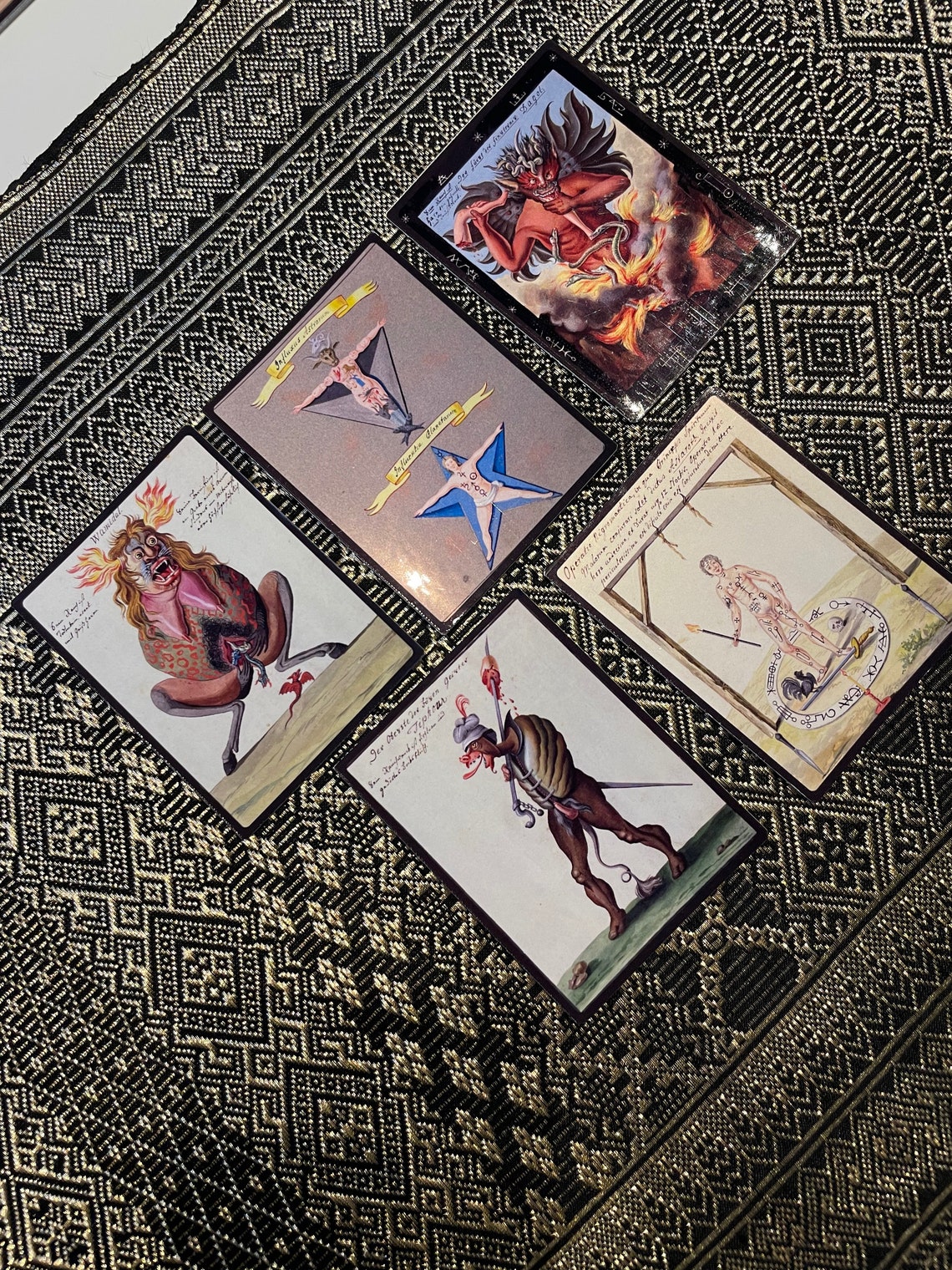 Cabalistic Signs Visions of Hell Satan and Demon 1775 Vintage ...