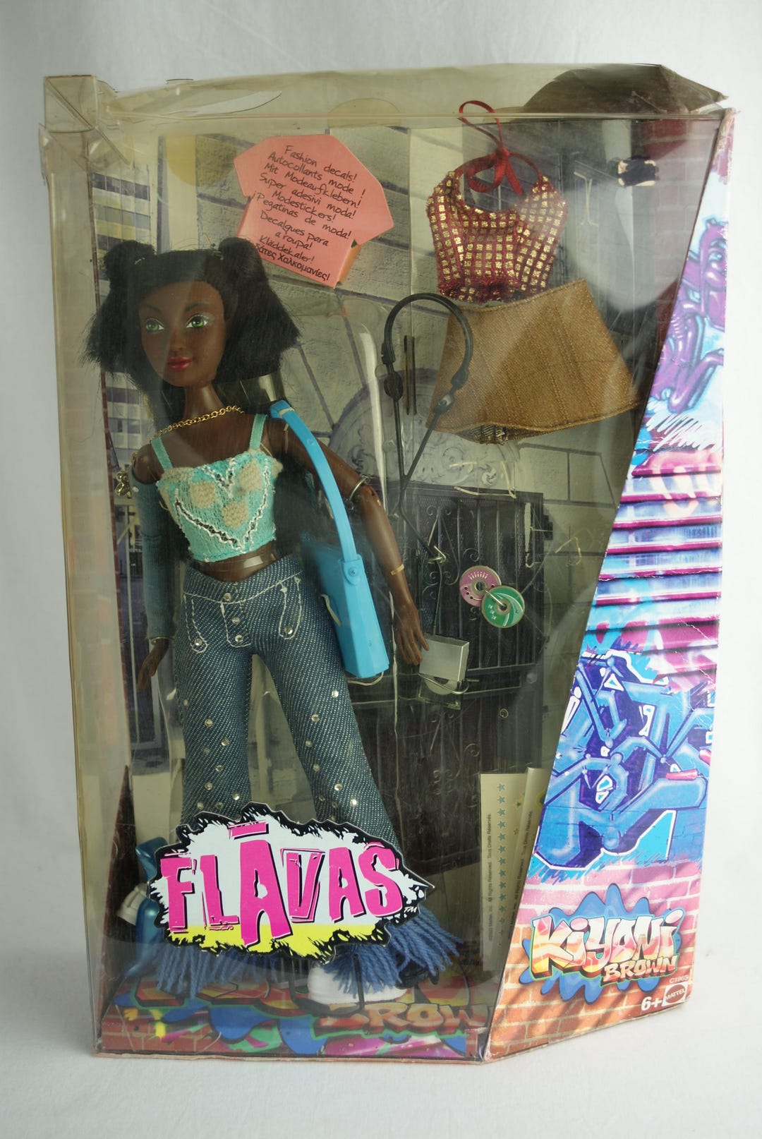Flavas Kiyoni Brown Doll Hip Hop Streetstyle Graffiti Mattel MIB Boxed ...