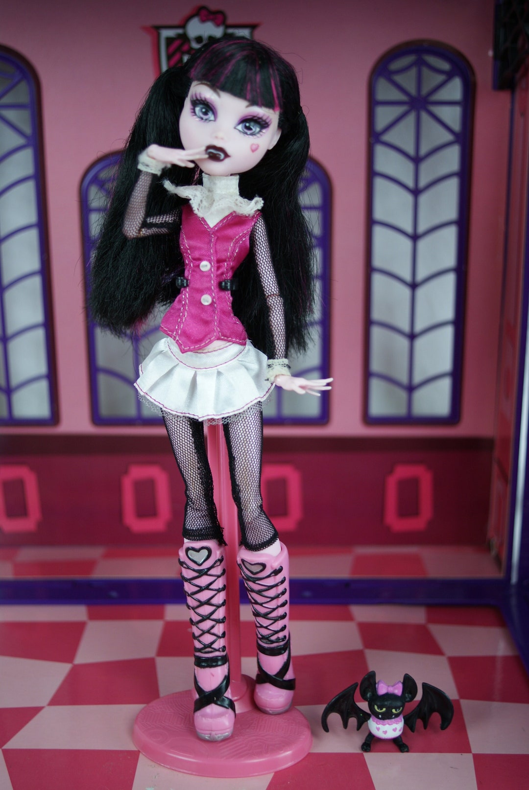 Monster High Draculaura First Wave 1 Basic Original Doll White Elastic ...