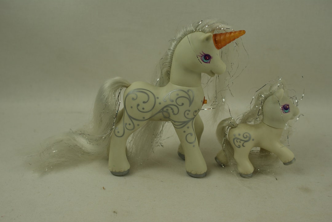 My Little Pony Princess Silver Swirl & Baby Swirl Light up Families G2 ...