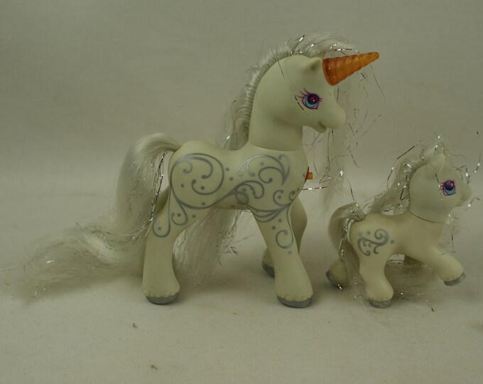 My Little Pony Princess Silver Swirl & Baby Swirl Light up Families G2 ...