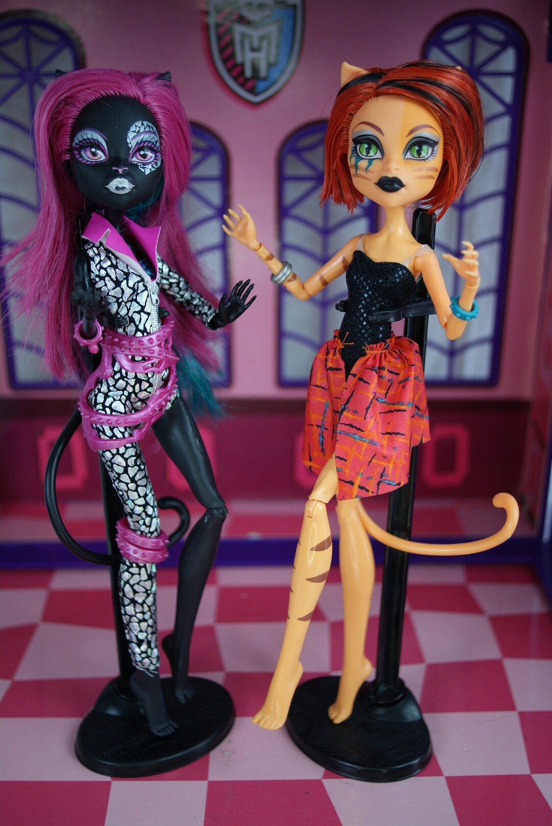 Monster High Toralei and Catty Noir Dolls Fierce Rockers 2-pack Mattel ...