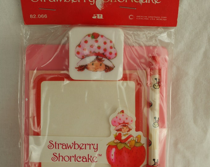 Strawberry Shortcake Charlotte Aux Fraises Stationery Writing Pad and Pen Vintage Kenner 80s - Etsy