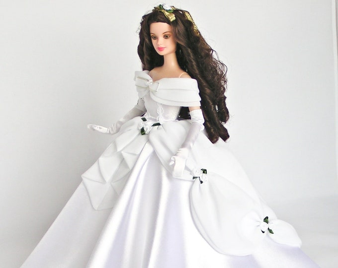 Replica of Belle Princess Disney Dress for Barbie, White Dress for ...
