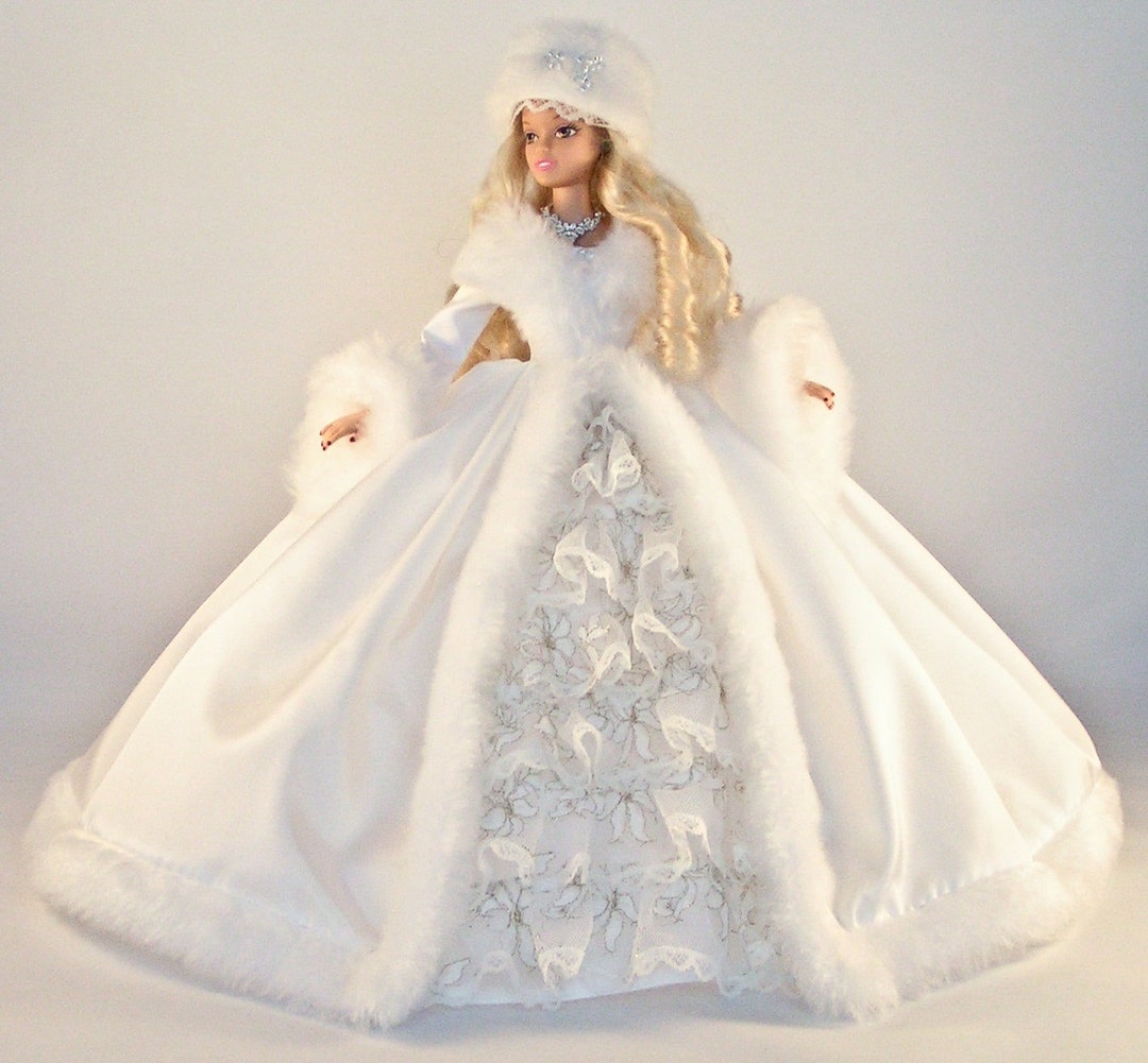 Barbie Winter Clothes Barbie Winter Dress White Dress for - Etsy