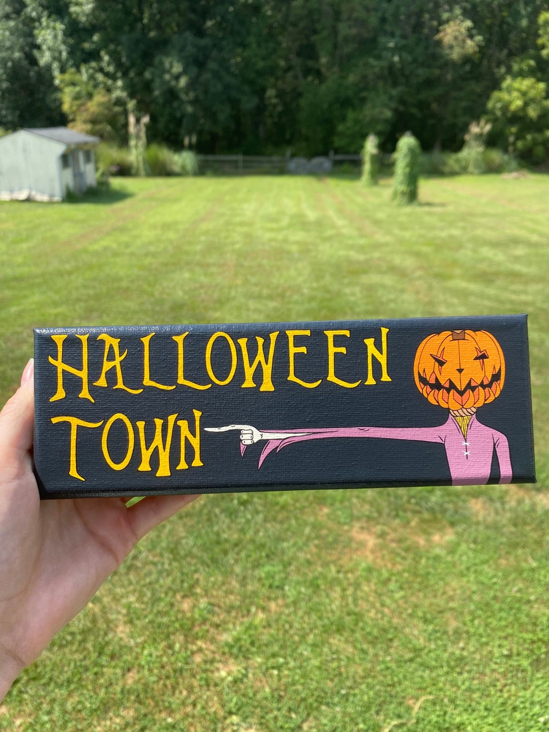 Halloween Town Sign - Etsy