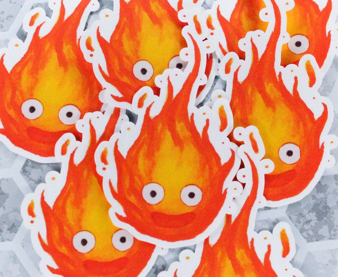 Calcifer Sticker ,howl's Moving Castle Sticker, Anime Sticker , - Etsy
