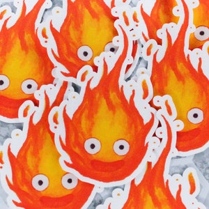 Calcifer Sticker ,howl's Moving Castle Sticker, Anime Sticker , - Etsy