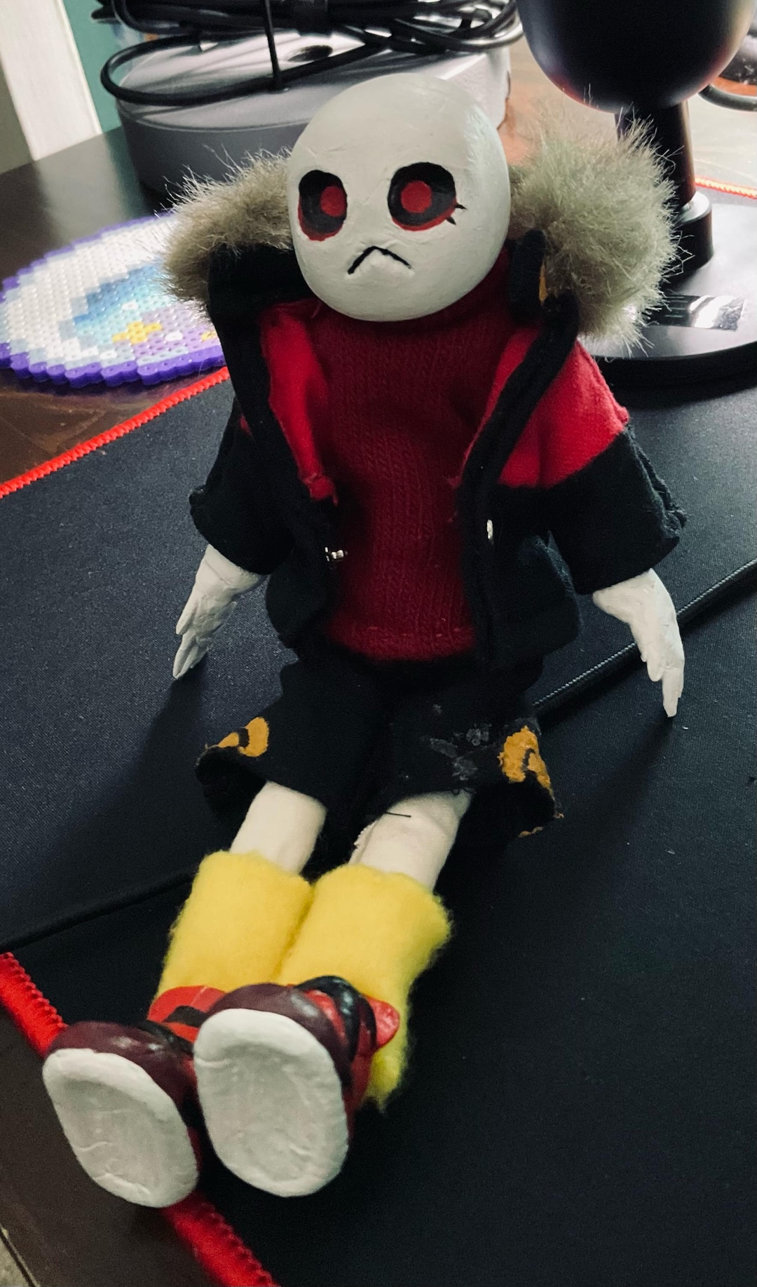 BHC Red Sans Polymer Clay & Cloth Doll - Etsy