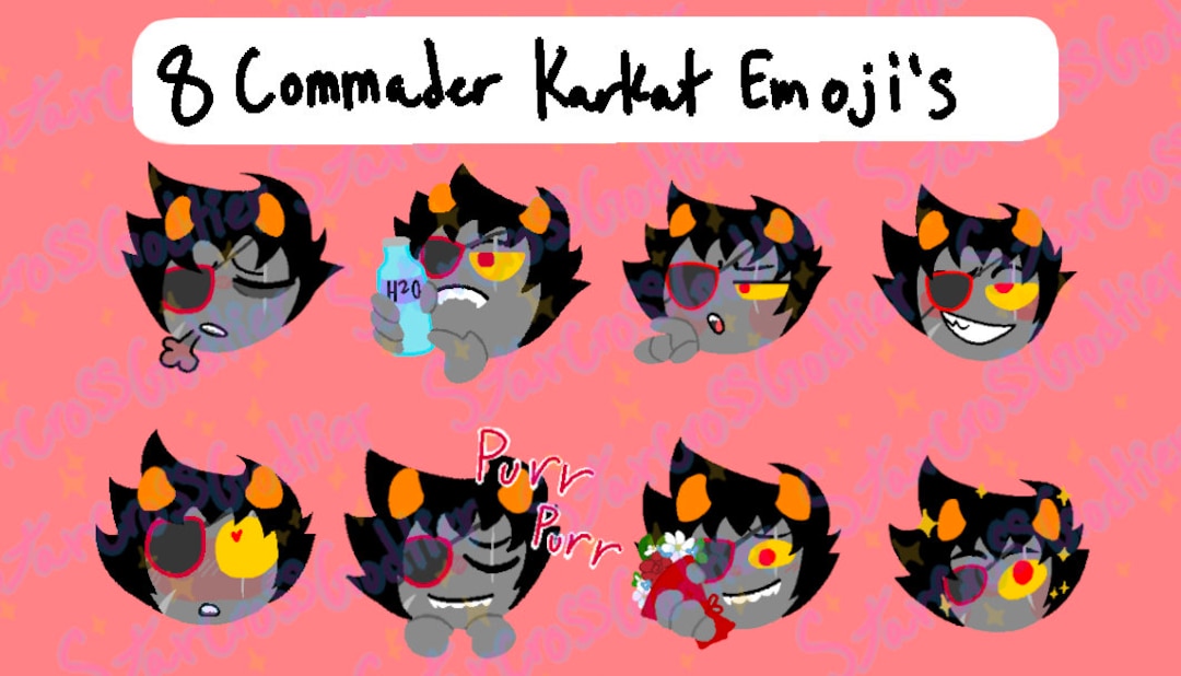 Commander Karkat Emojis|homestuck|karkat Vantas|emojis - Etsy