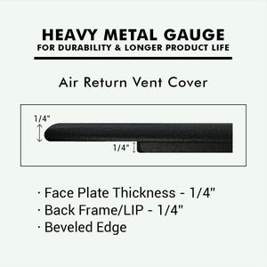 AIR RETURN 4"x4" Duct Opening | Heavy Cast Aluminum Duct Cover (6"x6 ...