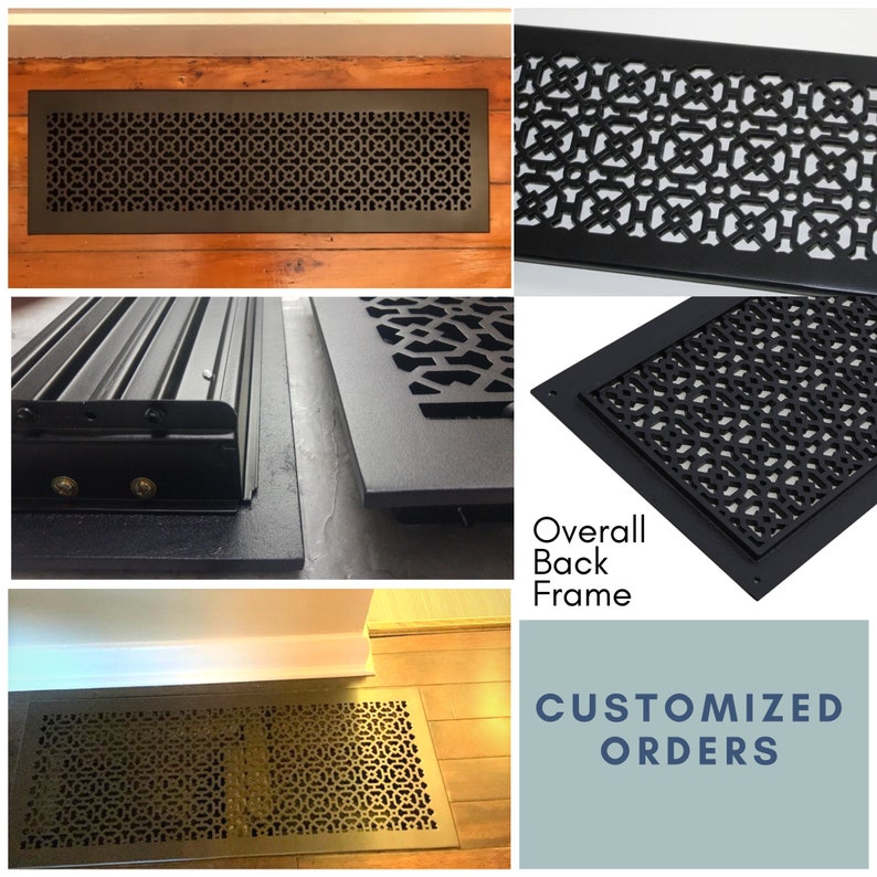 Custom Large Size Handmade Heavy Cast Aluminum Air Return Grate Cover ...