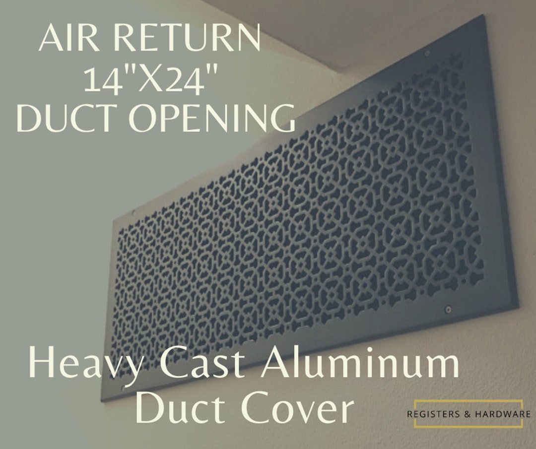 AIR RETURN 14x24 Duct Opening Heavy Cast Aluminum Duct Cover 16x26 ...
