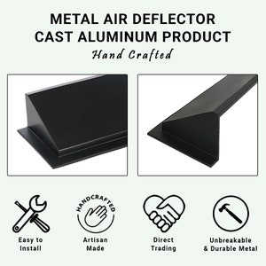 2”x10” METAL AIR DIVERTER / Deflector for Floor Vents in Solid Cast ...