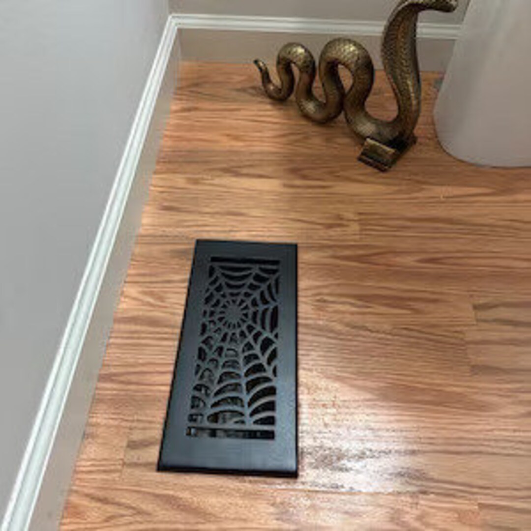 4"x10" Spooky Gothic Vent Cover in Spider Web Design Cast Aluminum ...