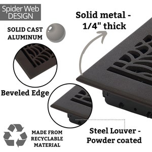 4x10 Spooky Gothic Vent Cover in Spider Web Design - Etsy Canada