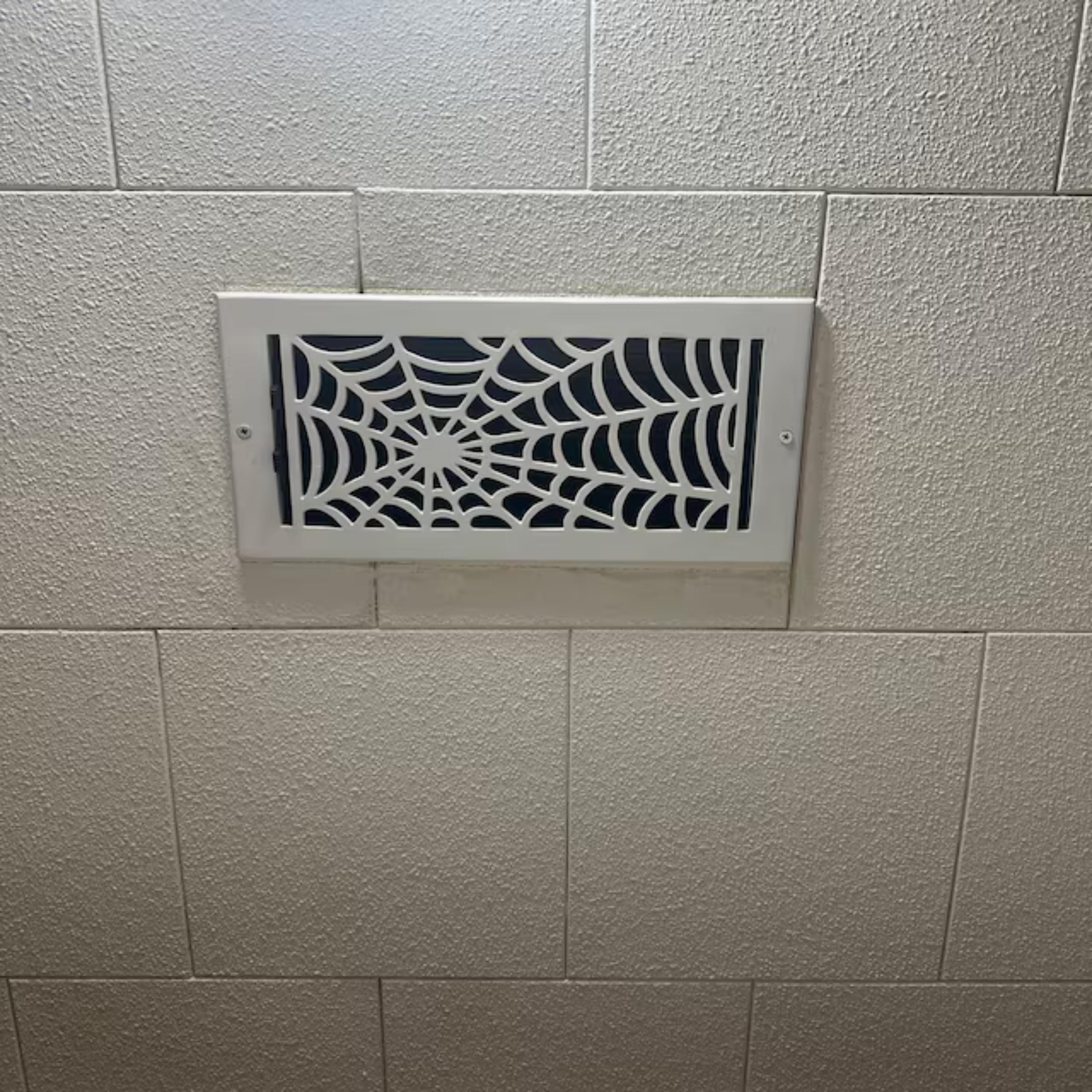 8"x10" Spooky Gothic Vent Cover in Spider Web Design Cast Aluminum ...