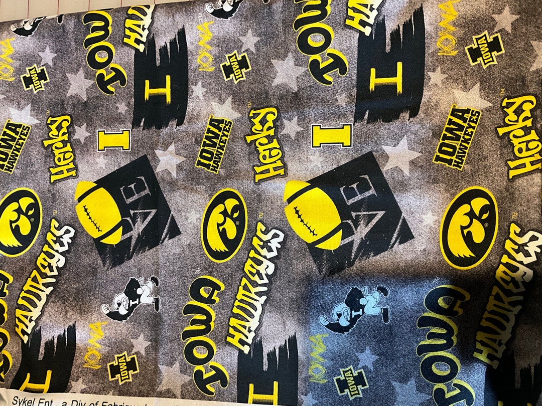 Iowa Hawkeyes Cotton Fabric, Iowa Cotton, 100% Cotton, Iowa Theme ...