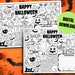 Halloween Themed Printable Coloring and Activity Placemat for Kids ...