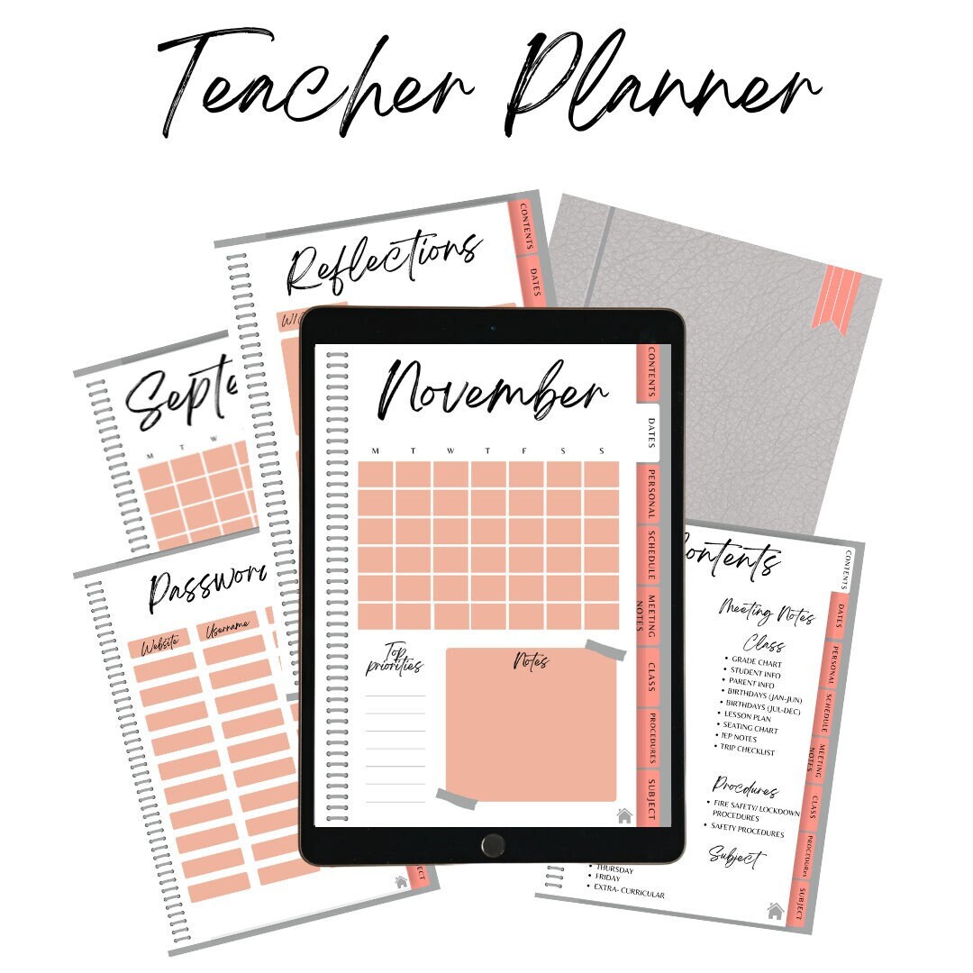Ultimate Teacher Planner 2023, Yearly Planner, Goal Organizer, Teacher ...