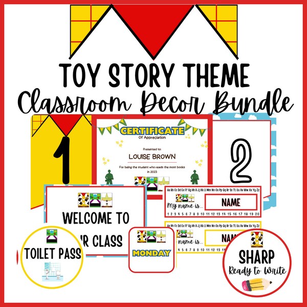 Toy Story Class Decor Digital - Etsy