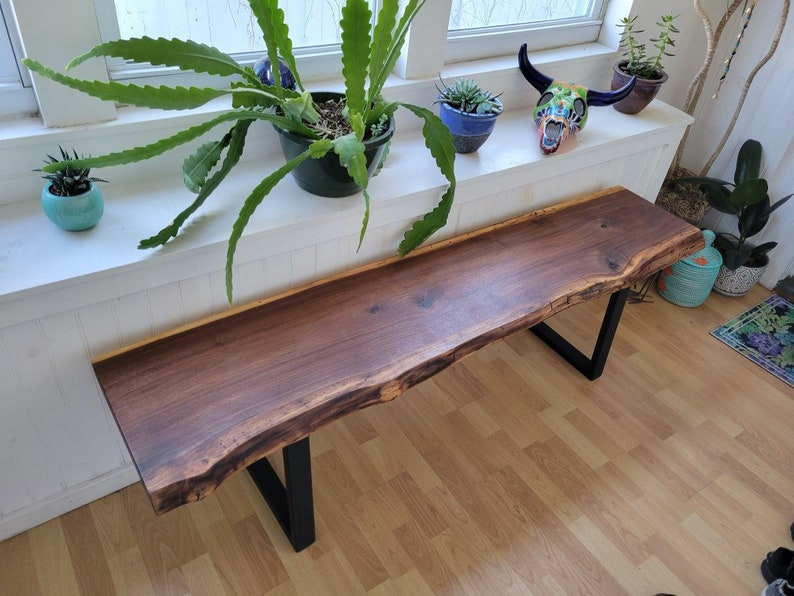 Live Edge Bench - Etsy