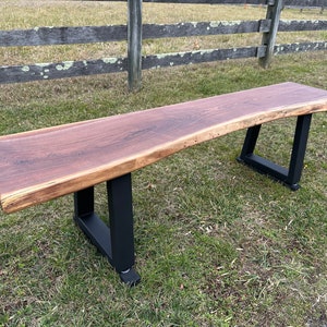 Live Edge Bench - Etsy